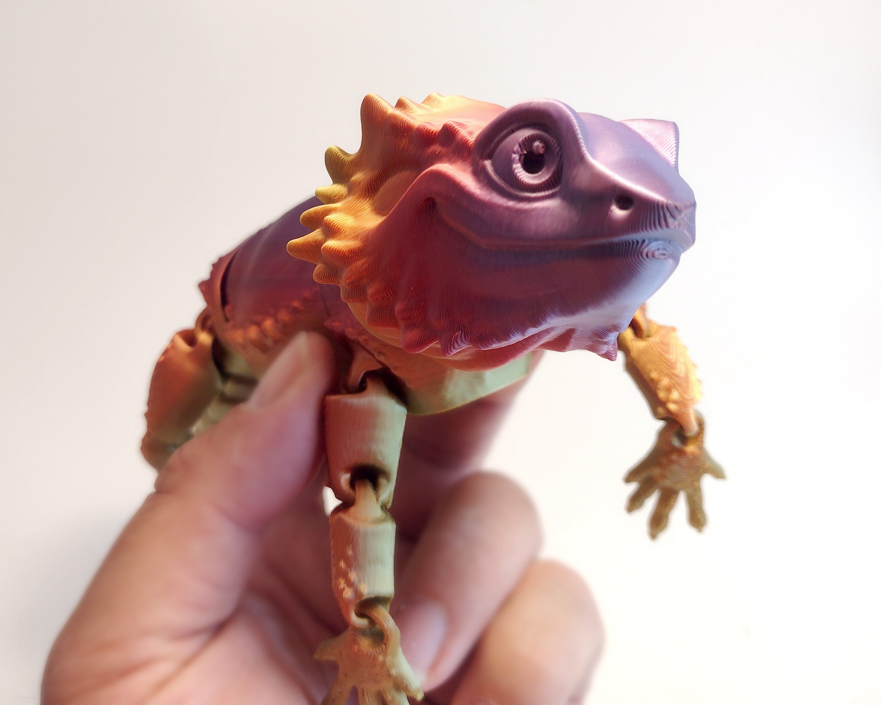 Bearded Dragon Lizard - Adorable Articulated 3D Printed Fidget Toy Cre ...