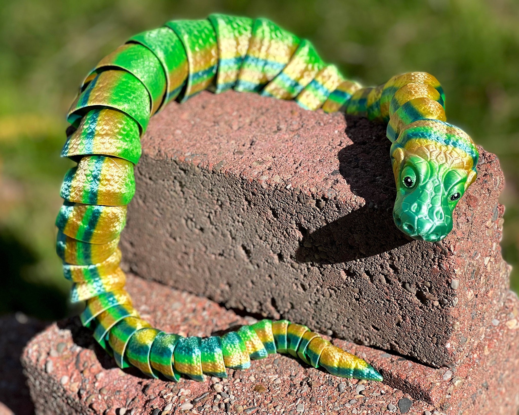 Ball Python Snake Articulated 3D Printed Flexi Fidget Creature – Motor ...